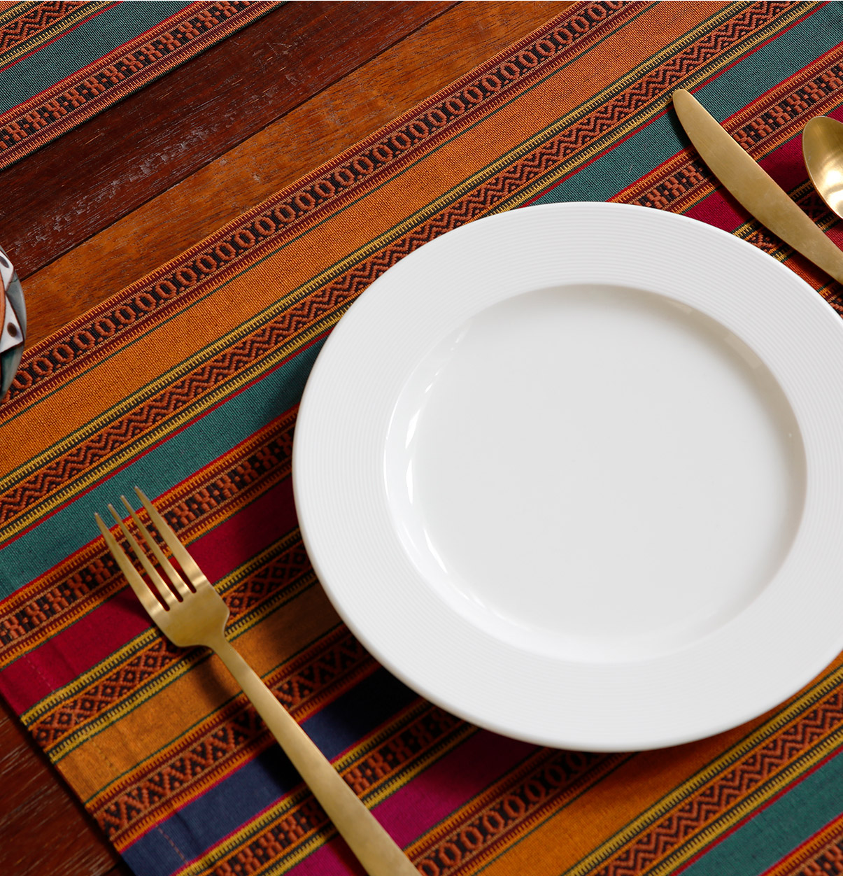 Buy Vintage Weave Cotton Table Mats Multi-color - Set of 6 – Thoppia